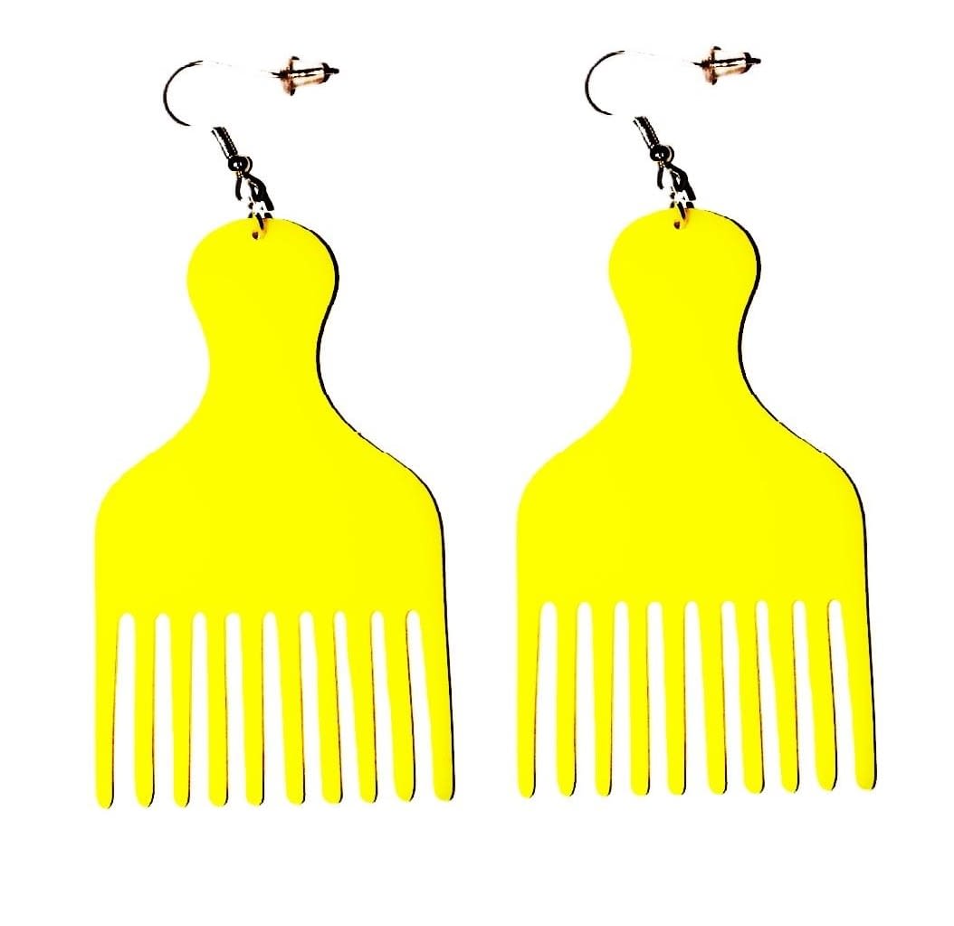 Afroism – Afro Pick Earrings – Urban Glitz & Glamour
